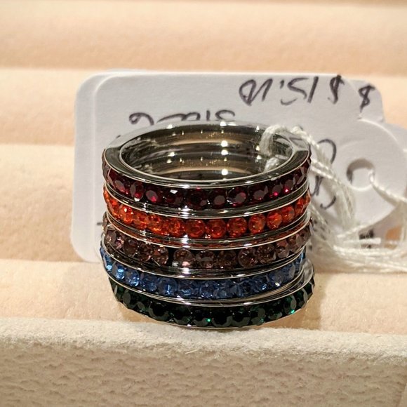Jewelry | Your Choice Austrian Crystal Stackable Rings | Poshmark
